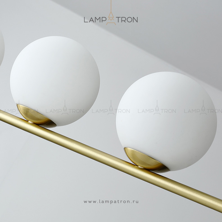 Реечный, рядный светильник ODDS 1+2 плафона. Плафон черный. Каркас черный+золото.. Эксклюзив ...