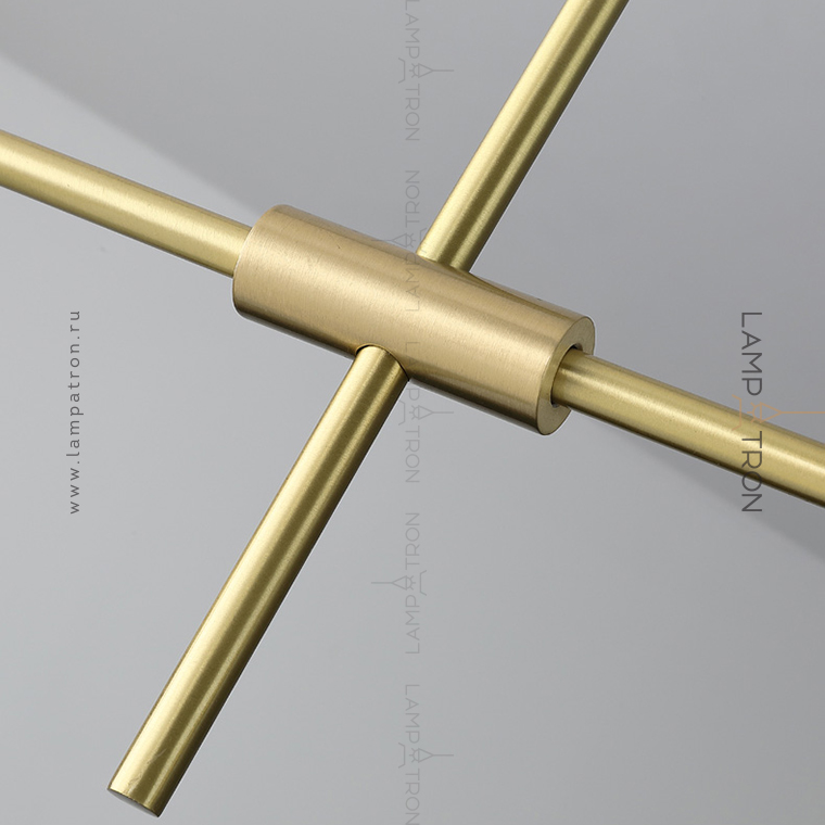 Реечный, рядный светильник ODDS 1+2 плафона. Плафон черный. Каркас черный+золото.. Эксклюзив ...