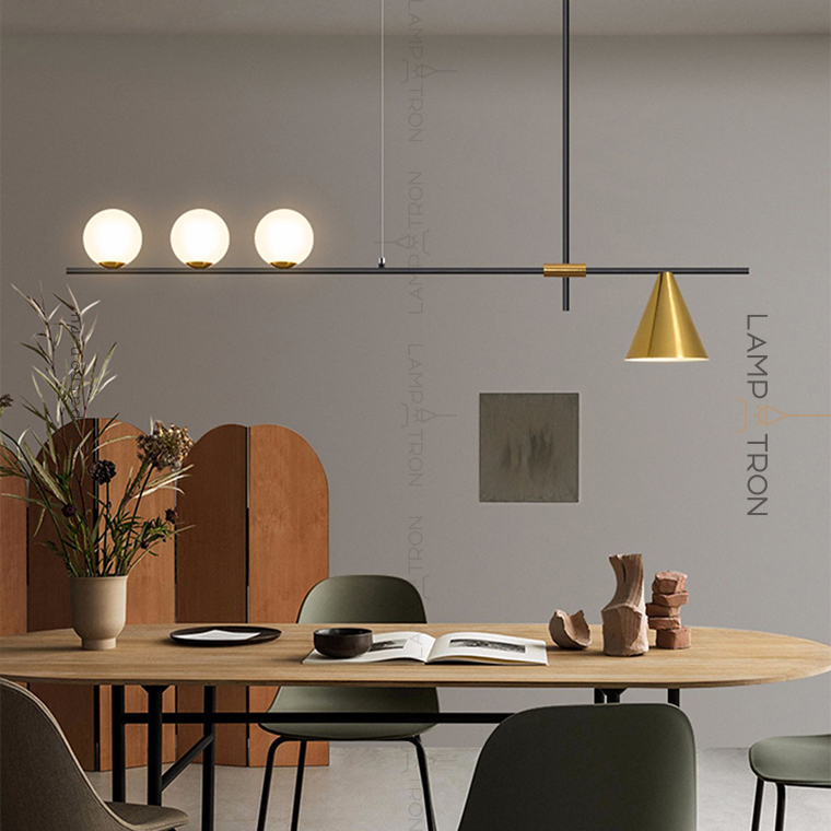 Реечный, рядный светильник ODDS 1+2 плафона. Плафон черный. Каркас черный+золото.. Эксклюзив ...