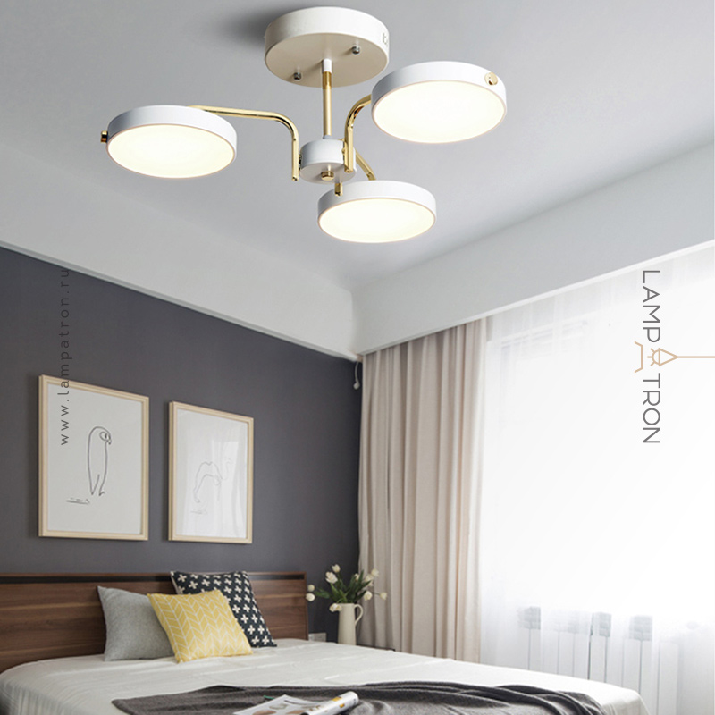 Потолочная люстра TAVIS C Цвет белый.. Официальная продукция. Остерегайтесь подделок. LAMPATRON ...