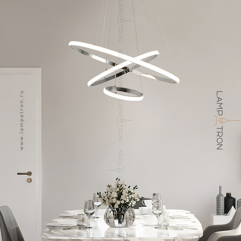 Кольцевые люстры и светильники ABEL SILVER — купить в Lampatron.ru