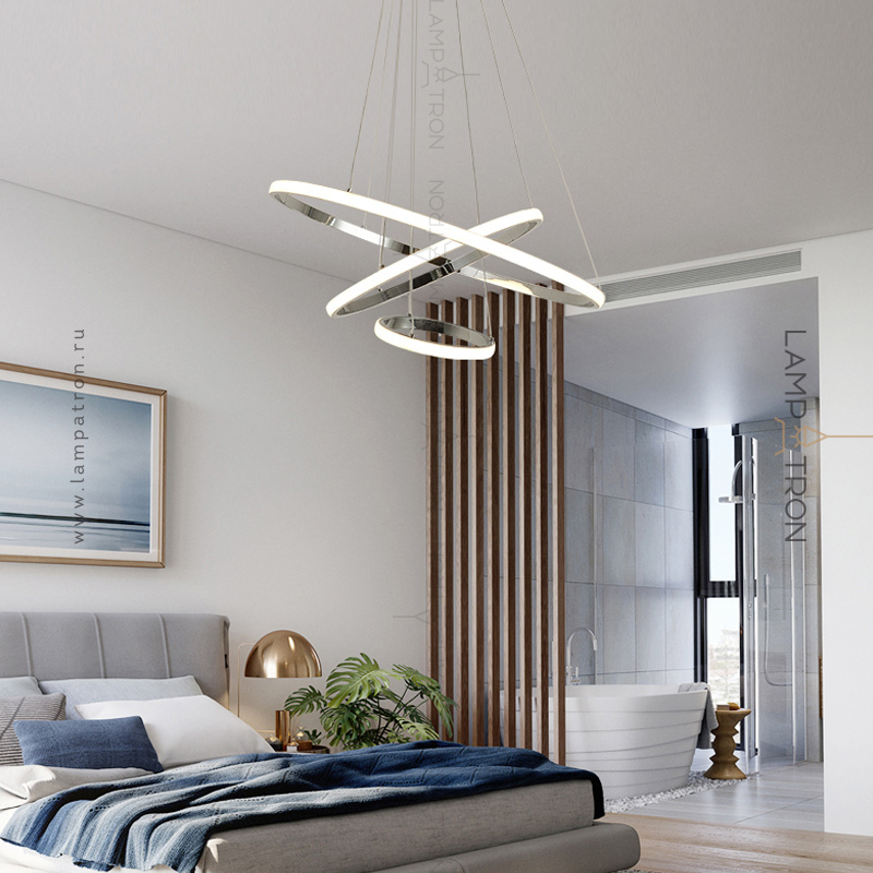 Кольцевые люстры и светильники ABEL SILVER — купить в Lampatron.ru