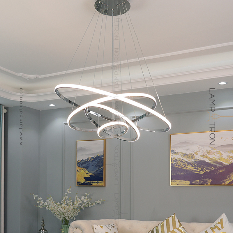 Кольцевые люстры и светильники ABEL SILVER — купить в Lampatron.ru