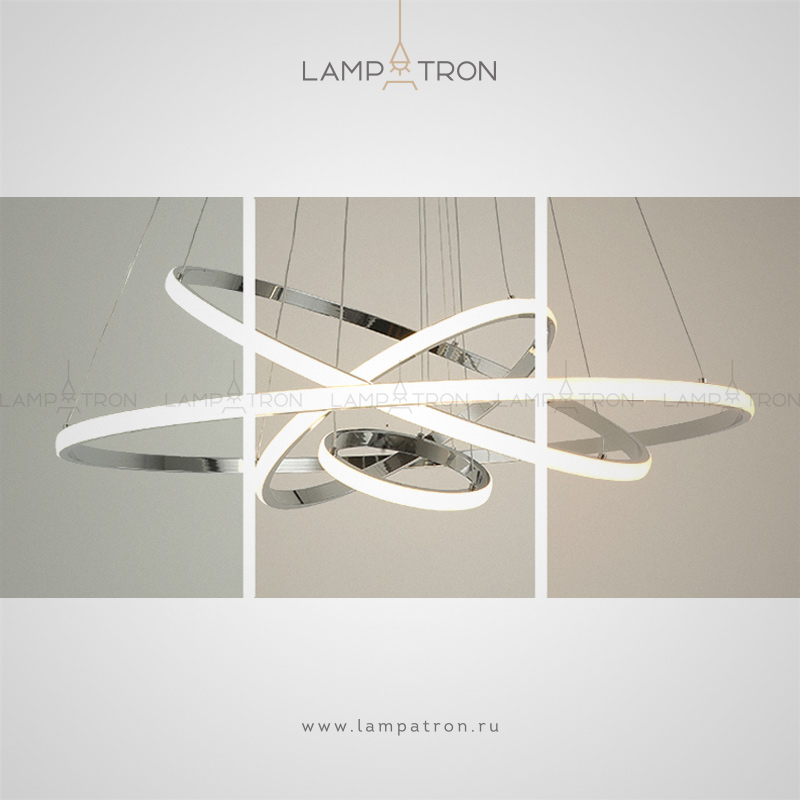 Кольцевые люстры и светильники ABEL SILVER — купить в Lampatron.ru