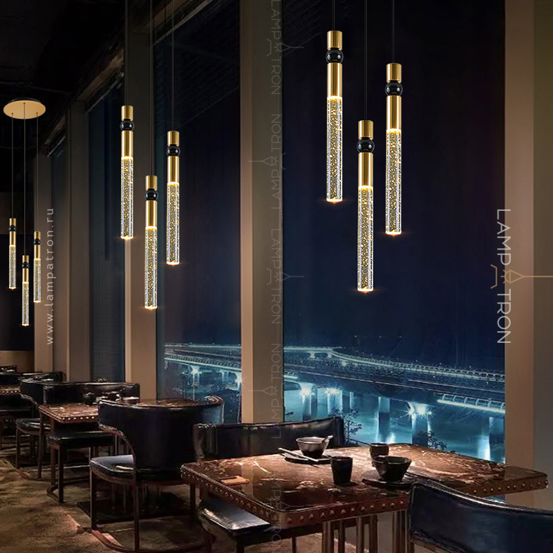 Готовая комбинация светильников SPREE MORE 2 лампы (Диск). Цвет Черный + Золото. Дизайнерский ...