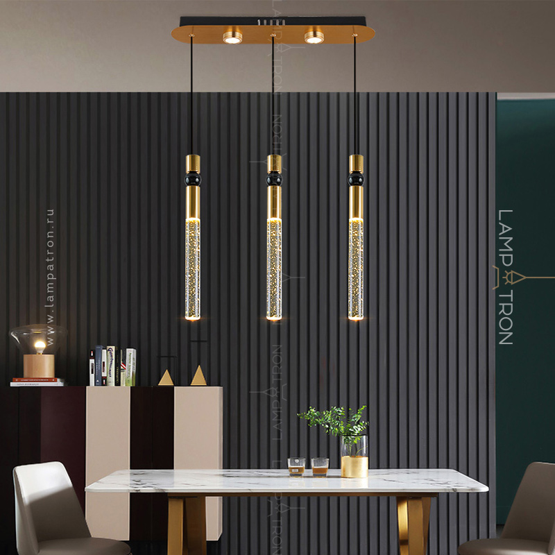 Готовая комбинация светильников SPREE MORE 2 лампы (Диск). Цвет Черный + Золото. Дизайнерский ...