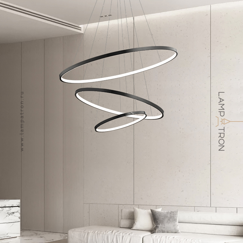 Кольцевые люстры и светильники MANFRED Два кольца. 60 + 80 см. Эксклюзив светильников и люстр ...
