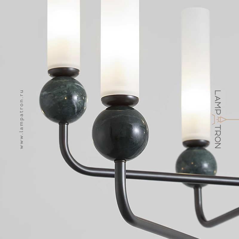 Люстра STENLY Цвет: Латунь + Черный. Размер: М. Ювелирный подход к освещению. LAMPATRON ...