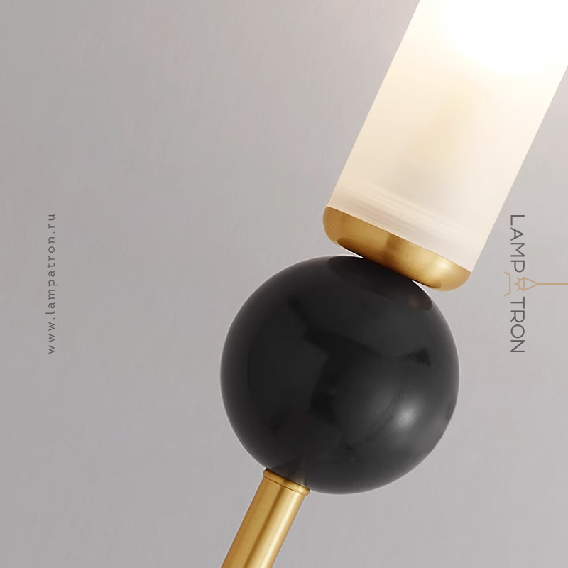 Бра STENLY WALL B Цвет: Латунь + Черный. Дизайнерский свет премиум-класса. LAMPATRON ...