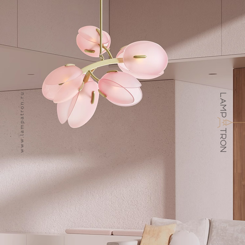 Люстра LELLE Цвет: Розовая пудра. Премиум освещение. Выбор дизайнеров ...