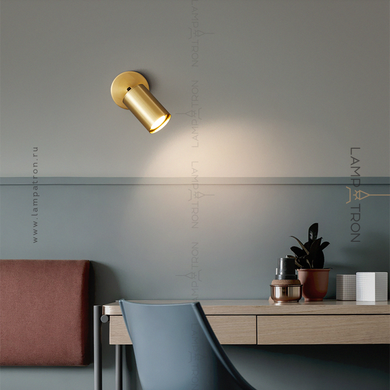 Бра TEX WALL Цвет Латунь. Дизайнерский свет премиум-класса. LAMPATRON ...