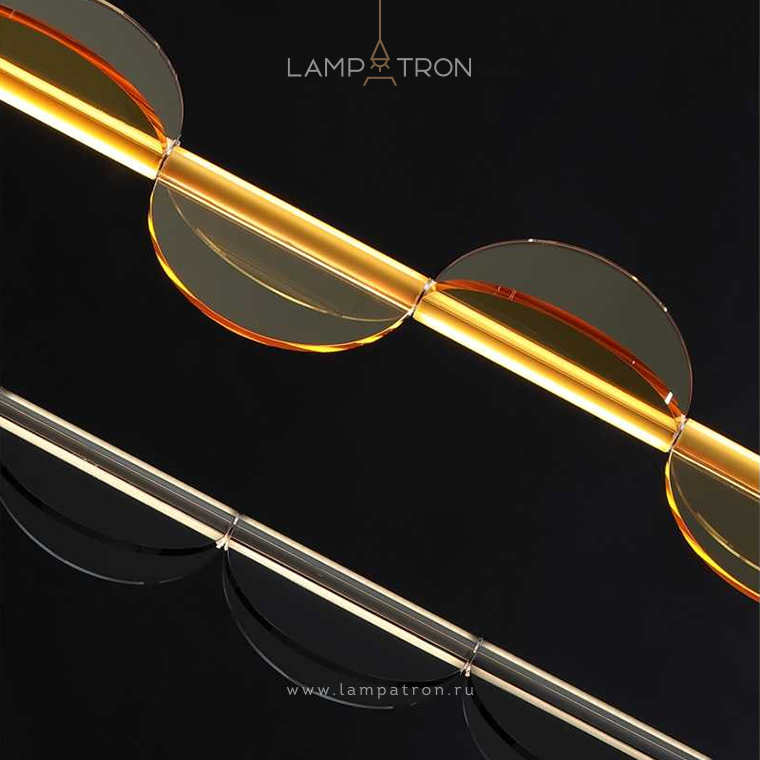 Реечный, рядный светильник OTTO LONG 4 плафона. Цвет желтый. Официальная продукция. Рекомендации ...