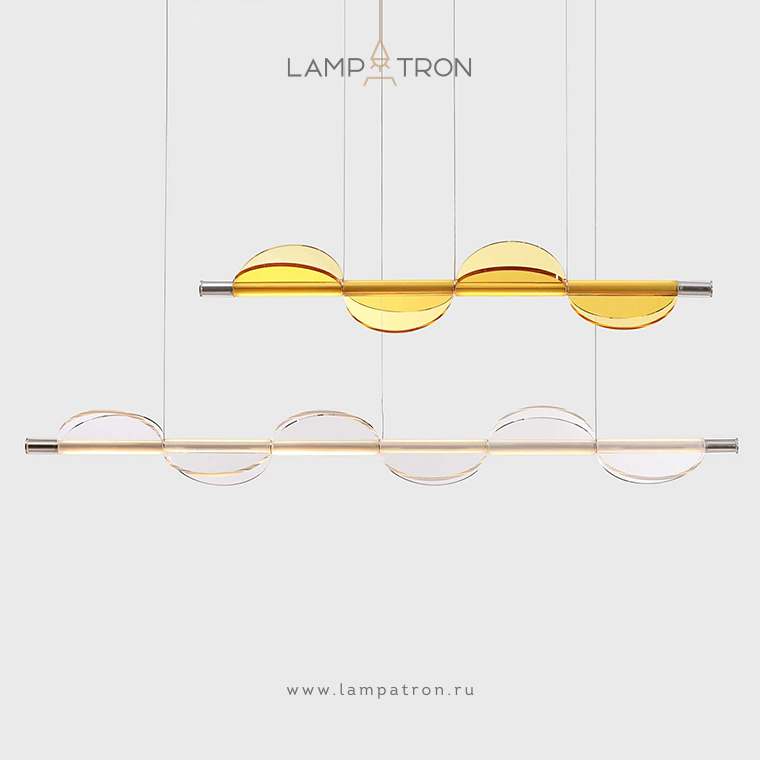 Реечный, рядный светильник OTTO LONG 4 плафона. Цвет желтый. Официальная продукция. Рекомендации ...