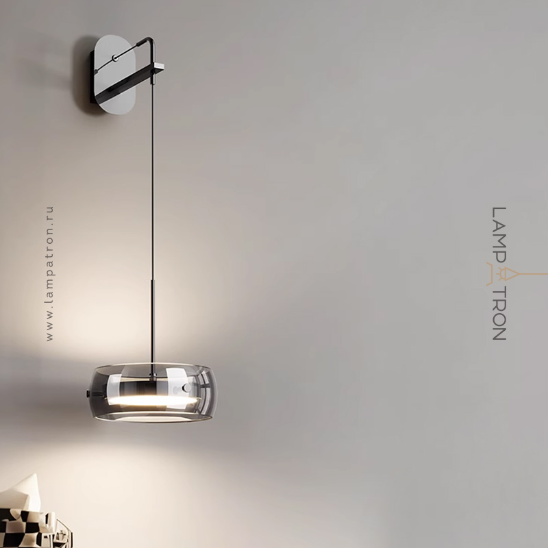 Бра SCOTT WALL Цвет жемчужно-черный + дымчато-серый. Эксклюзив ...