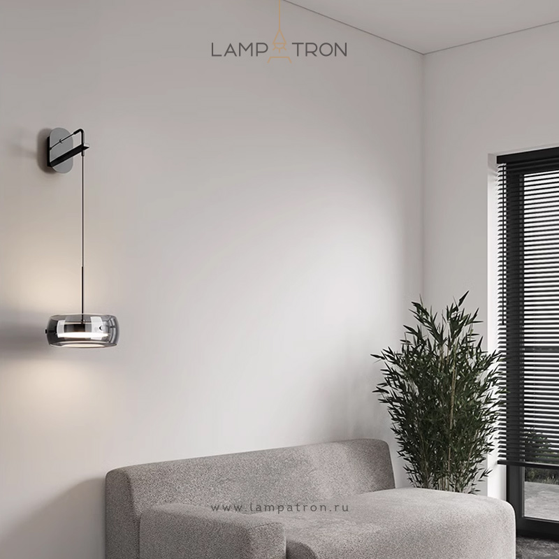 Бра SCOTT WALL Цвет жемчужно-черный + дымчато-серый. Эксклюзив ...