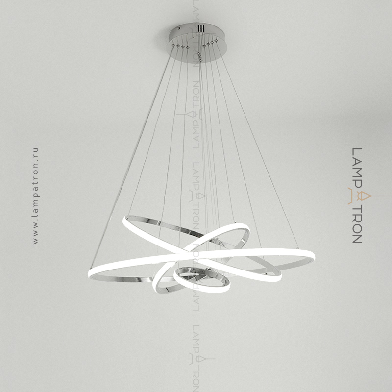 Кольцевые люстры и светильники ABEL SILVER. Дизайнерский свет премиум-класса. LAMPATRON ...