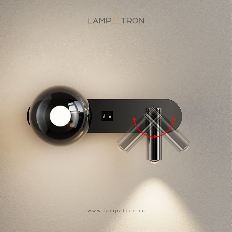 Бра FERDIN DUAL WALL Теплый свет. Контроль качества. Официальная гарантия. LAMPATRON ...