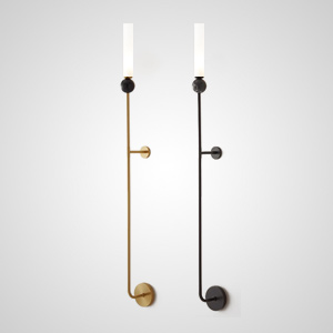 Бра STENLY WALL B Цвет: Латунь + Черный. Дизайнерский свет премиум-класса. LAMPATRON ...